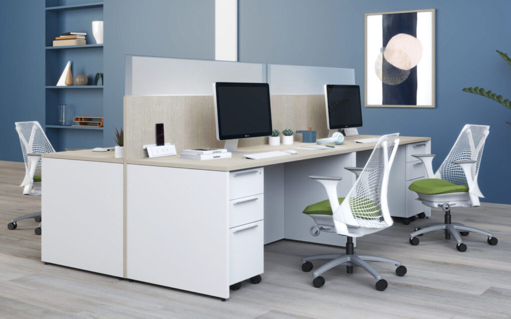 4-Pack Open Office Workstations - BRC Group